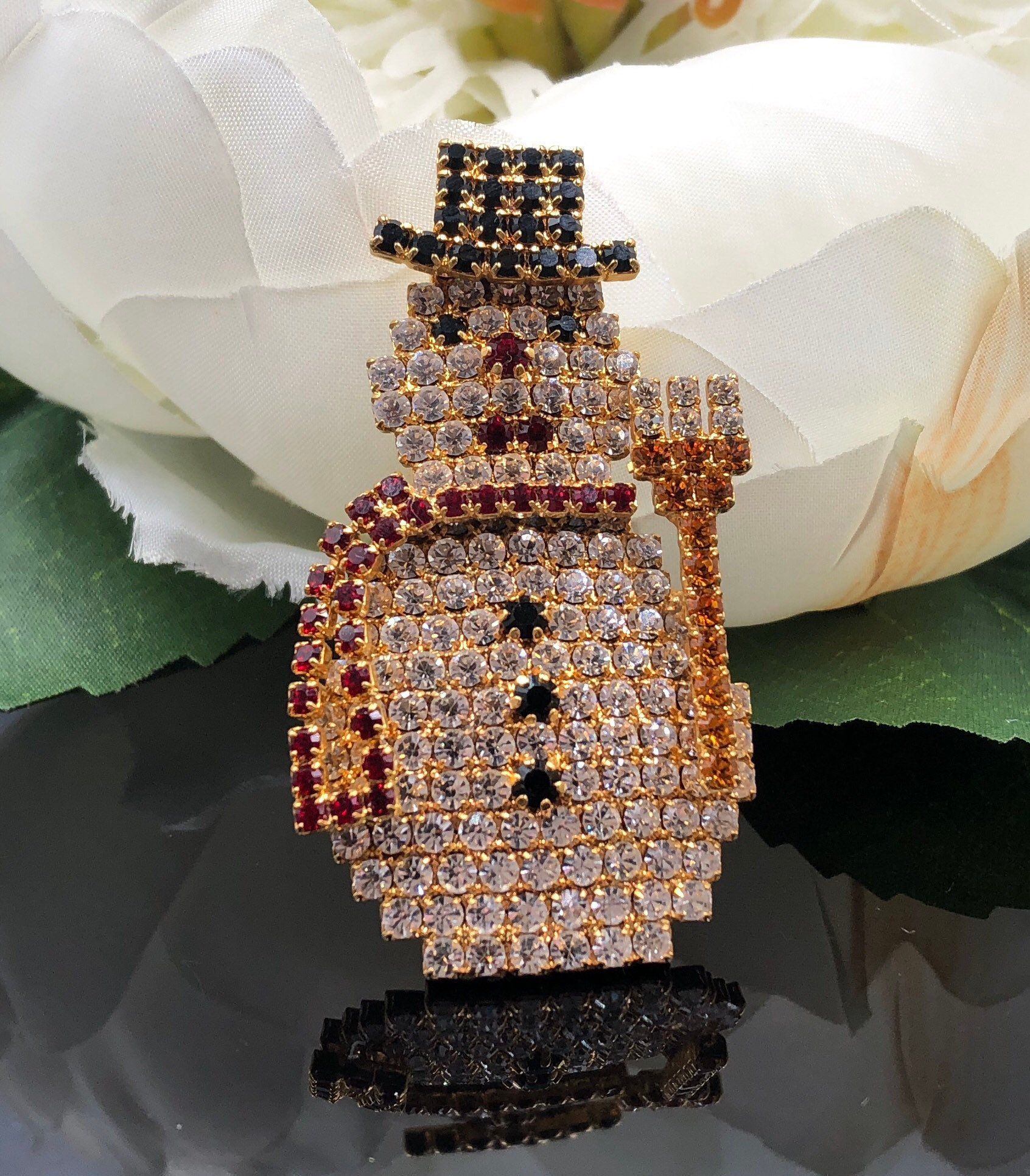 Eisenberg Ice Snowman Pin with Original Tag